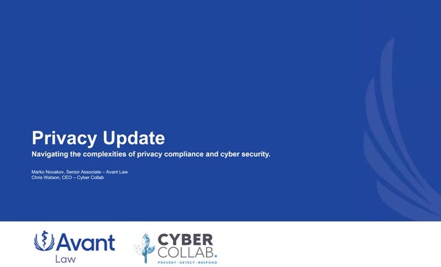 Privacy Update Webinar - Avant
